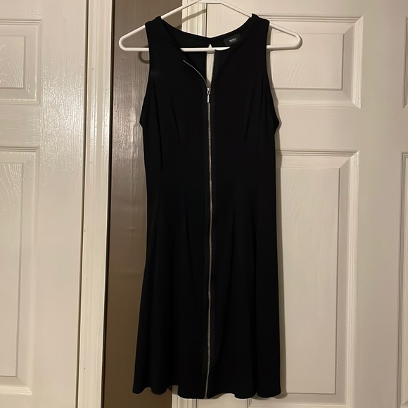 Dresses | Zipper Front Dress Functional With Keyhole Back | Poshmark